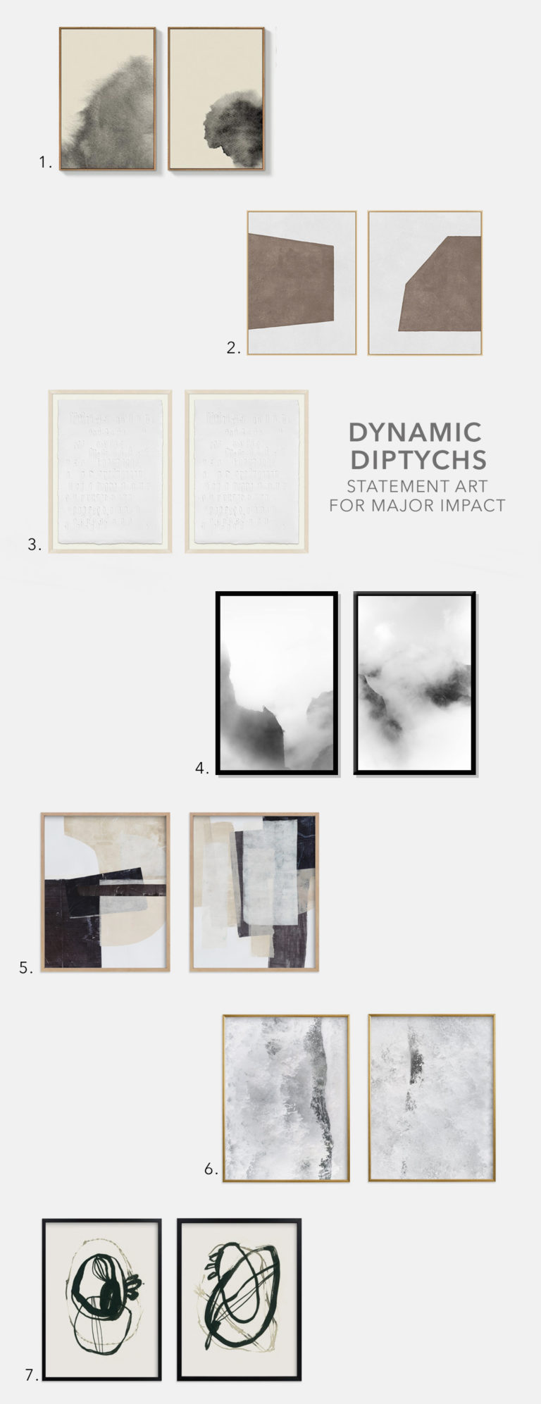Modern Art Diptychs for Making a Major Decor Statement! - Anne Sage
